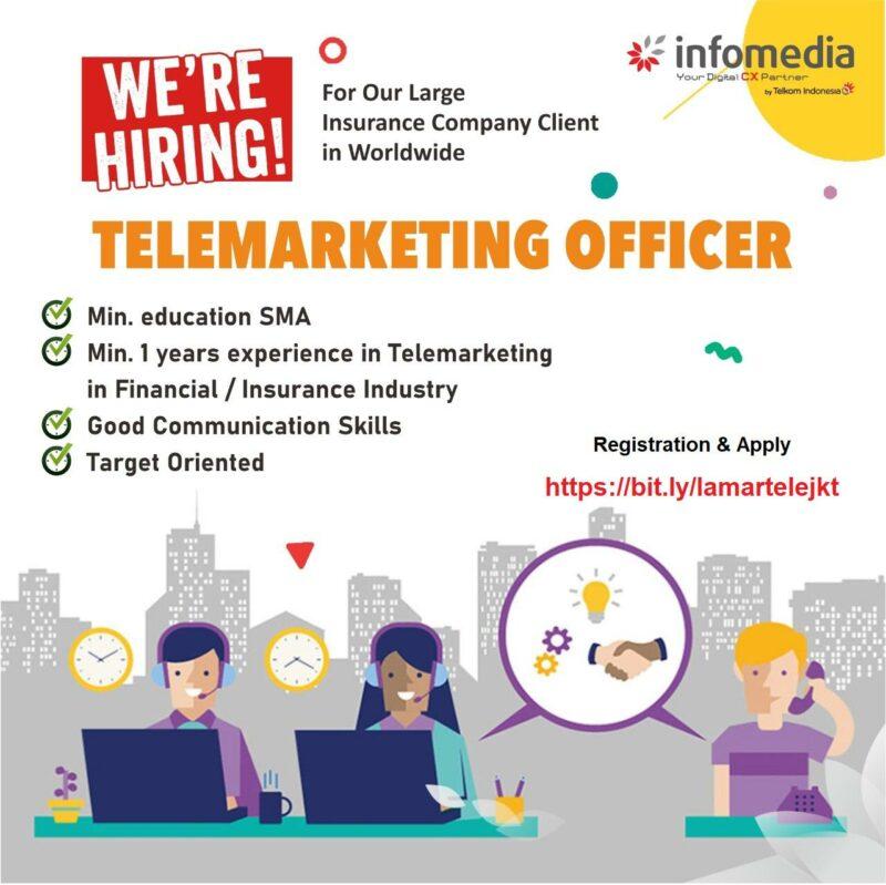 Lowongan Kerja Telemarketing Officer - Sales Support - Quality ...