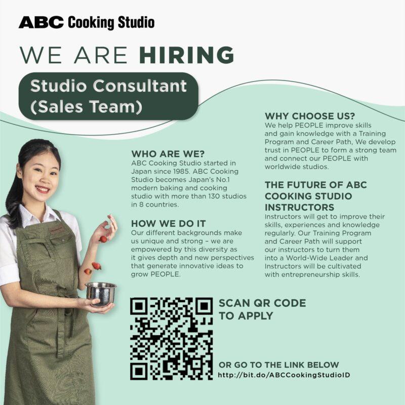 Lowongan Kerja Studio Consultant (Sales Team) di ABC Cooking Studio ...