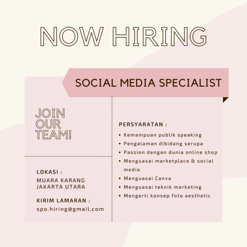Lowongan Kerja Admin Social Media Specialist di Saleparfum - JakartaKerja
