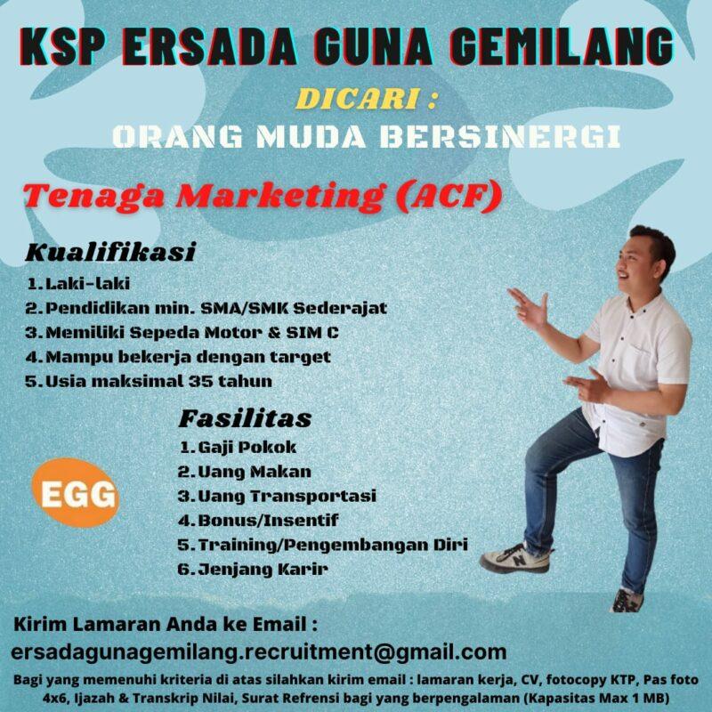 Lowongan Kerja Tenaga Marketing (ACF) di KSP Ersada Guna Gemilang ...