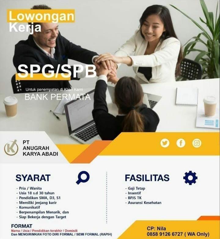 Lowongan Kerja SPG - SPB di PT. Anugrah Karya Abadi - JakartaKerja