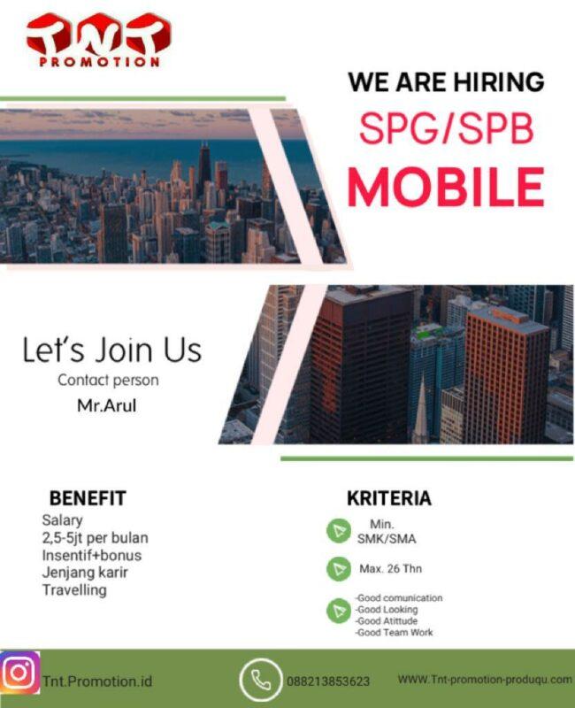 Lowongan Kerja SPG/SPB Mobile di TNT Promotion - JakartaKerja