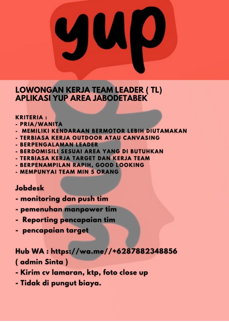 Lowongan Kerja Team leader (TL) - SPG/SPB di Duamas Communication ...
