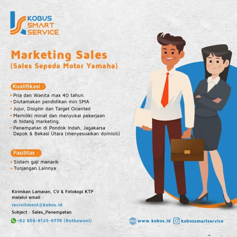 Lowongan Kerja Marketing Sales (Sales Sepeda Motor Yamaha) di PT. Kobus ...