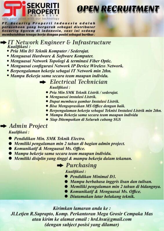 Lowongan Kerja IT Network Engineer & Infrastructure - Electrical ...