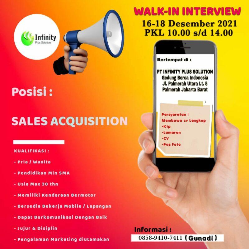 Lowongan Kerja Sales Acquisition di PT. Infinity Plus Solution - JakartaKerja