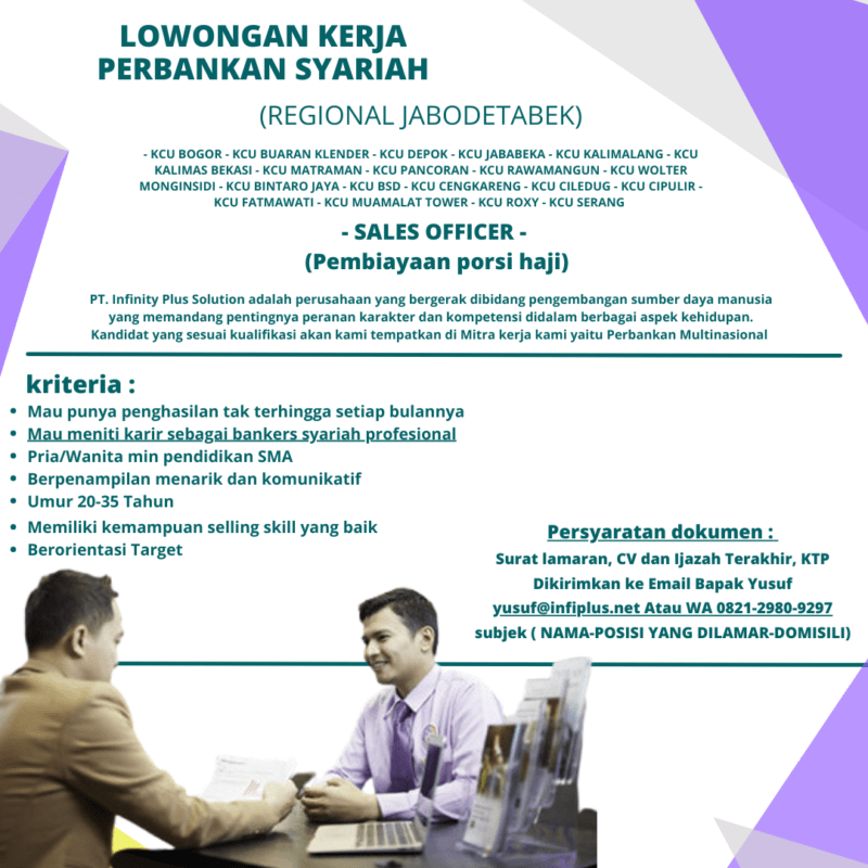 Lowongan Kerja Team Leader & Sales Officer (Pembiayaan Porsi Haji) di ...