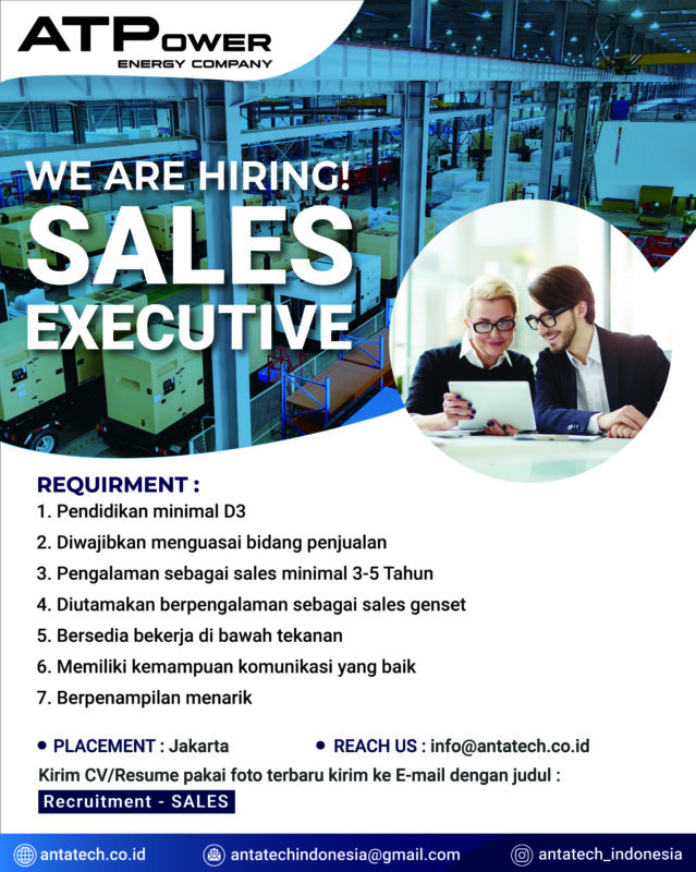 Lowongan Kerja Sales Executive di Antatech Indonesia - JakartaKerja