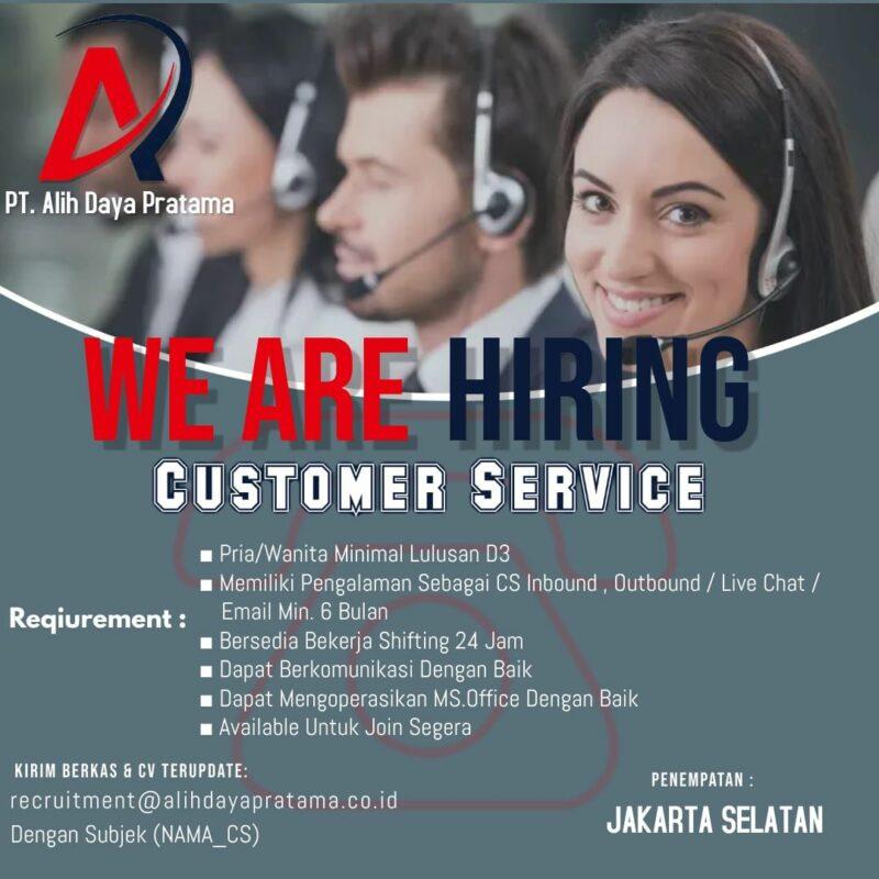 Lowongan Kerja Customer Service di PT. Alih Daya Pratama - JakartaKerja