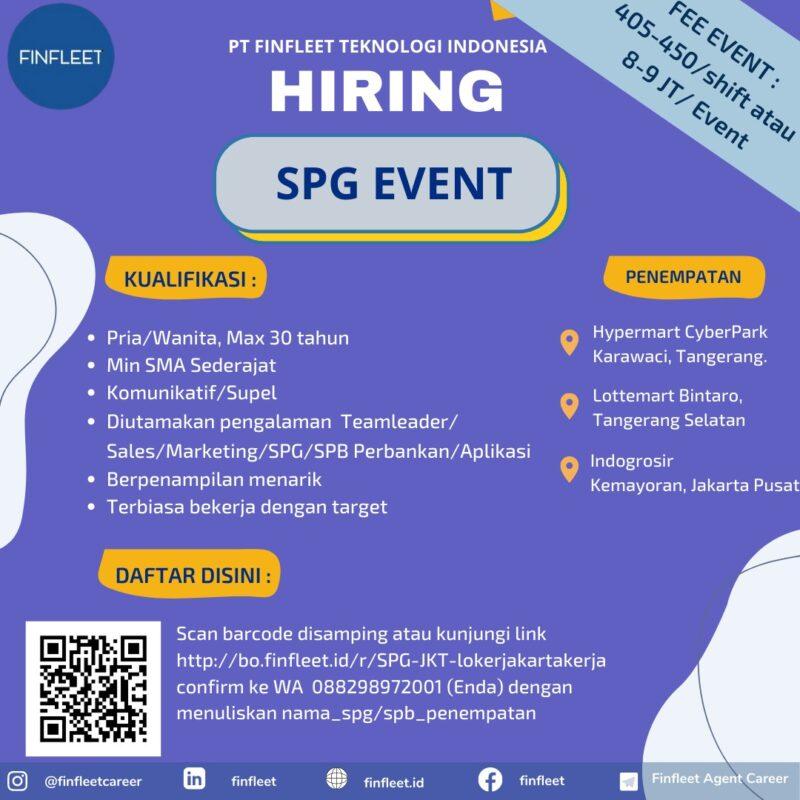 Lowongan Kerja SPG/SPB Event - Team Leader di PT. Finfleet Teknologi ...