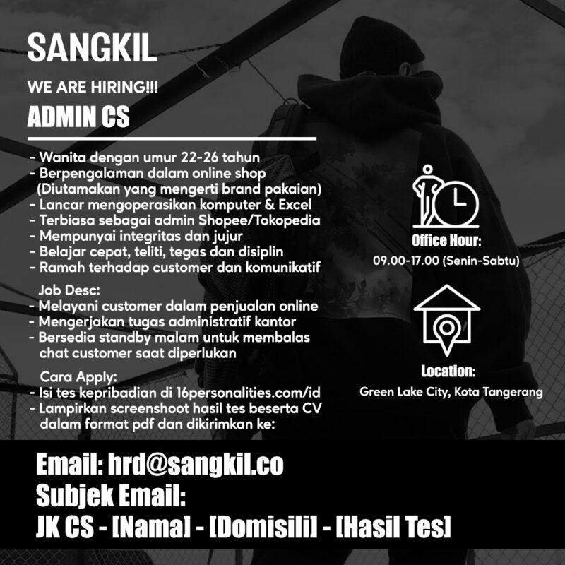 Lowongan Kerja Admin CS di Sangkil.co - JakartaKerja
