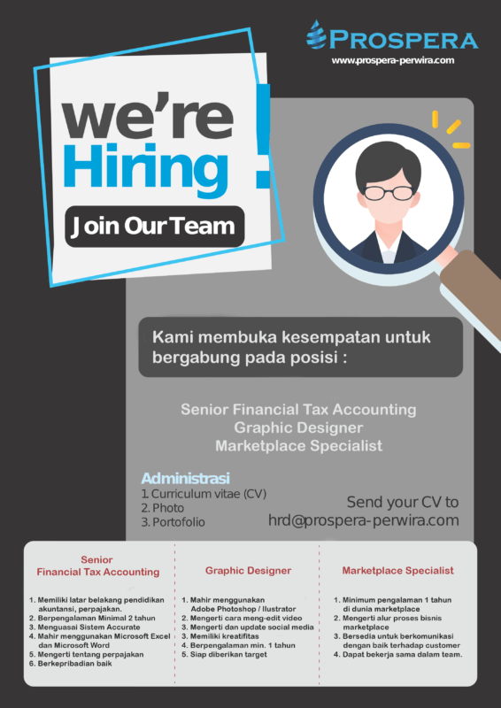 Lowongan Kerja Senior Tax Accounting di PT. Prospera Perwira Utama - JakartaKerja