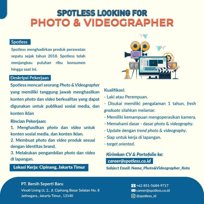 Lowongan Kerja Photo & Videographer - Campaign Manager - Content Editor ...