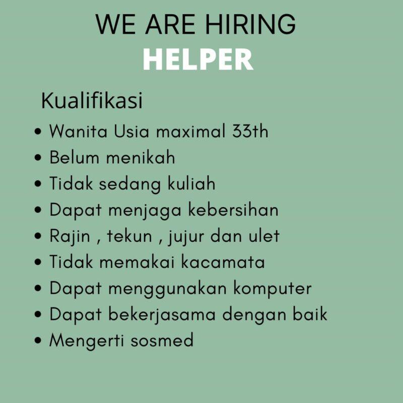 Lowongan Kerja Helper di Tokobajucewe - JakartaKerja