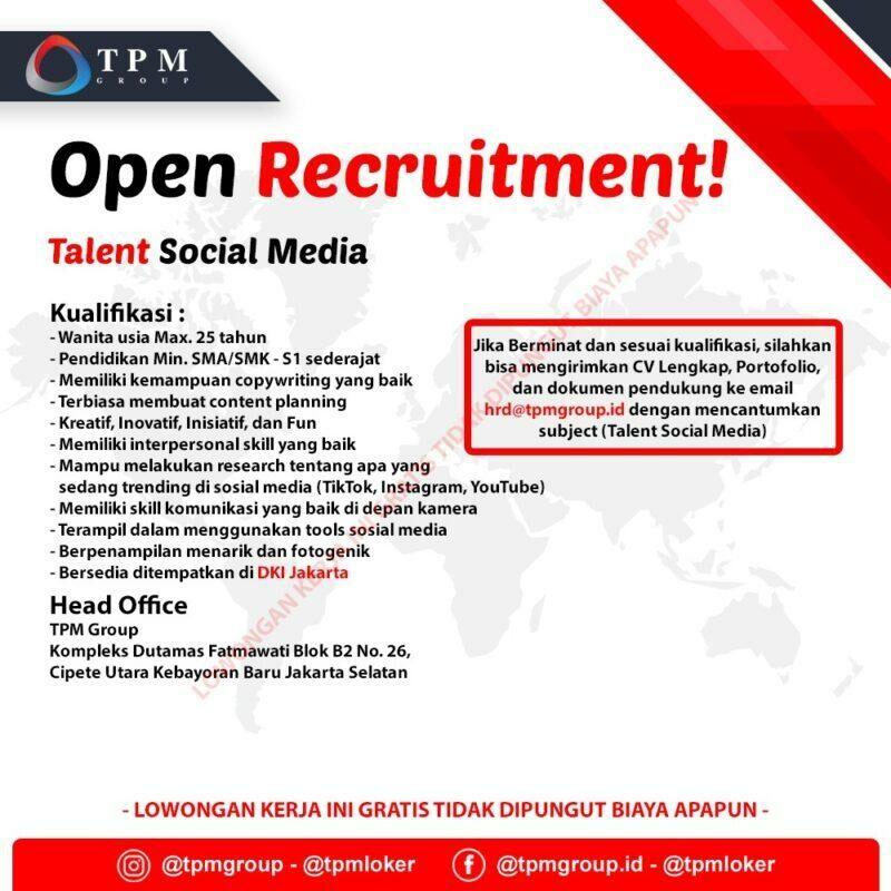 Lowongan Kerja Talent Social Media - Smartfren Gadget Specialist (SGS) - Packaging di TPM Group ...