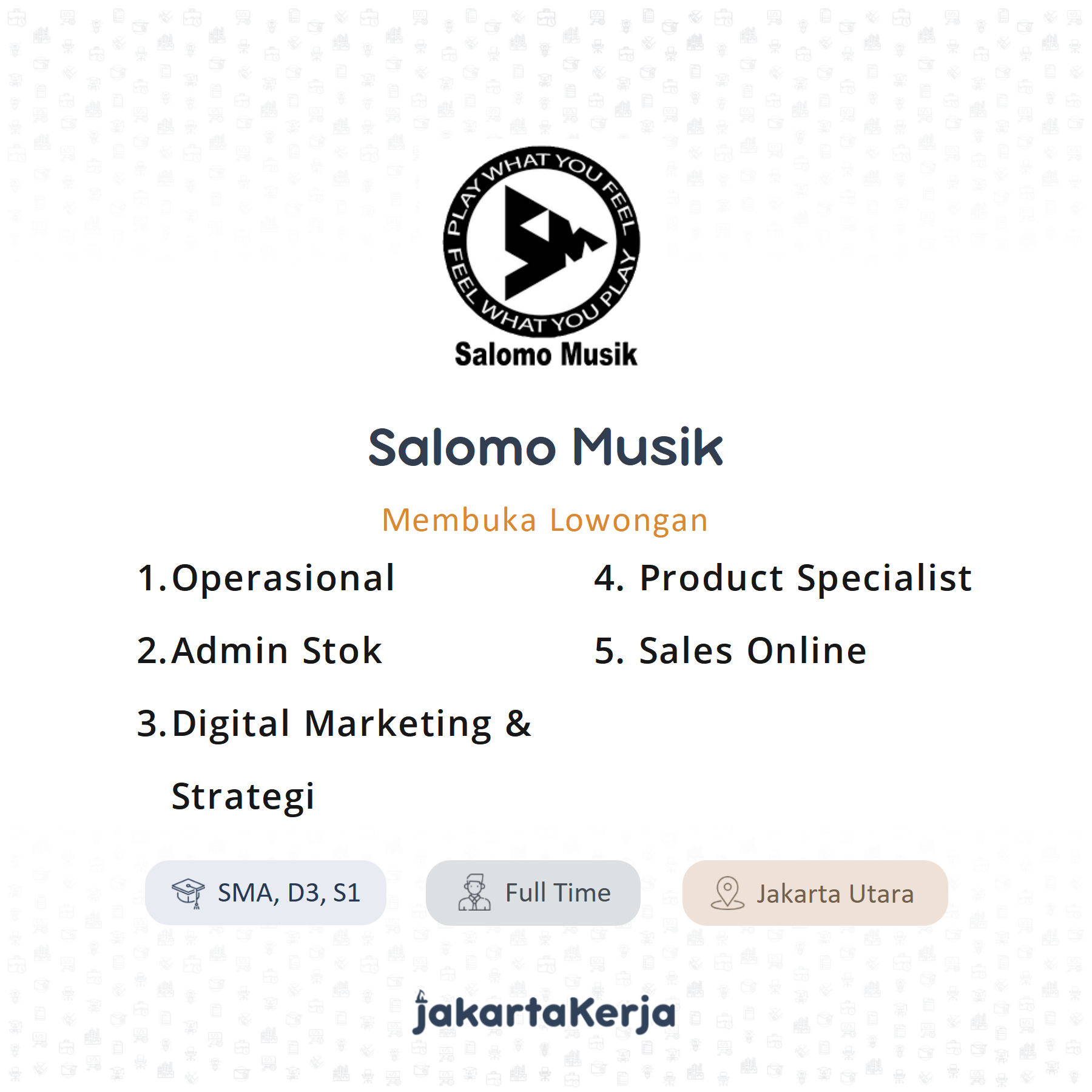 Lowongan Kerja Operasional - Admin Stok - Digital Marketing & Strategi ...