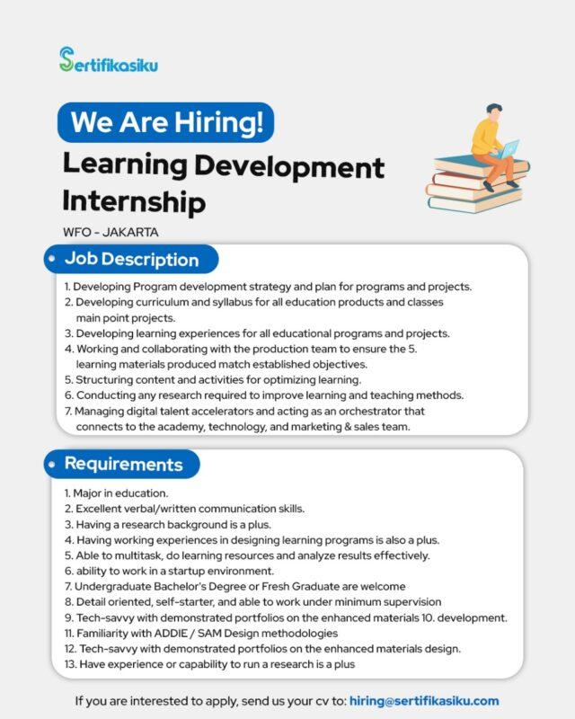 Lowongan Kerja Learning Development Internship di SertifikasiKu ...
