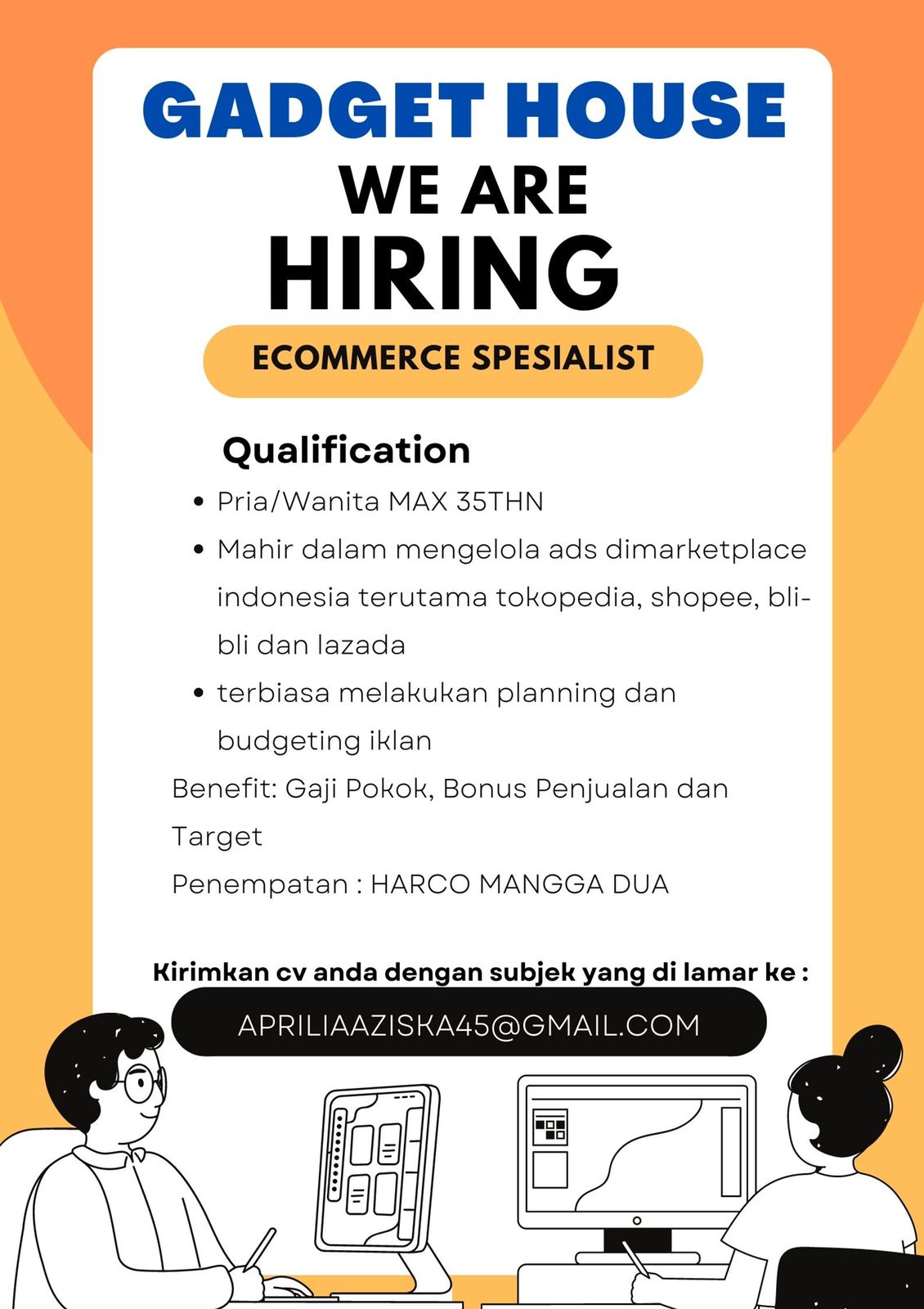 Lowongan Kerja Ecommerce Specialist - Admin Online - Quality Check ...