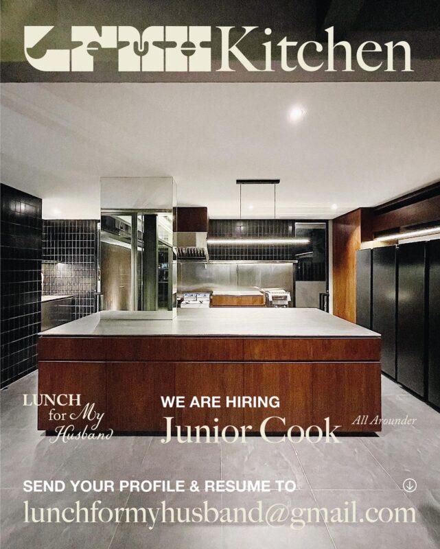 Lowongan Kerja Junior Cook (Kitchen Help All Arounder) di Lunch For My ...