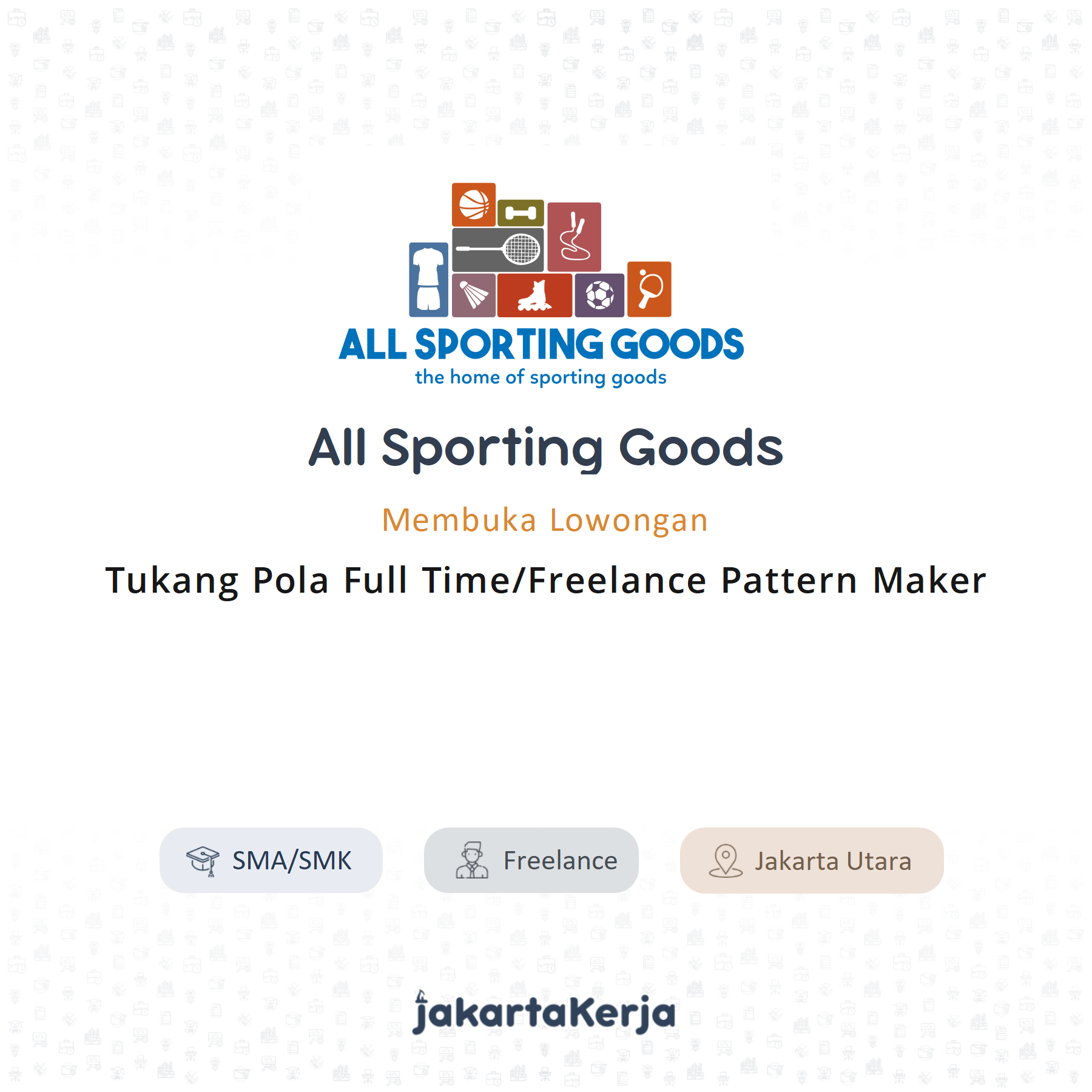 Lowongan Kerja Tukang Pola Full Time/Freelance Pattern Maker di All ...