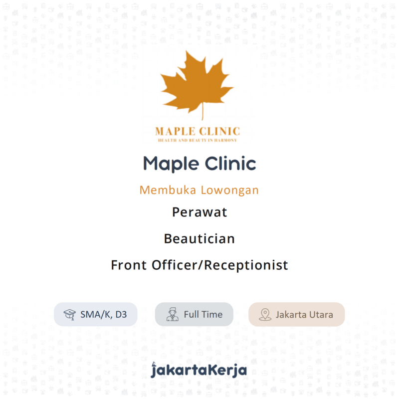Lowongan Kerja Perawat - Beautician - Front Officer/Receptionist di ...