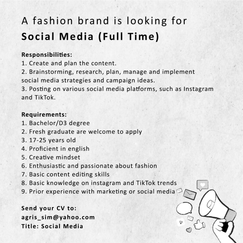 Lowongan Kerja Social Media Management di Yuyu Addict - JakartaKerja