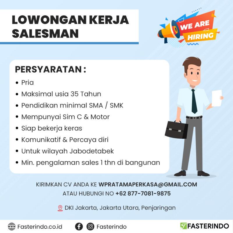 Lowongan Kerja Salesman di Fasterindo - JakartaKerja