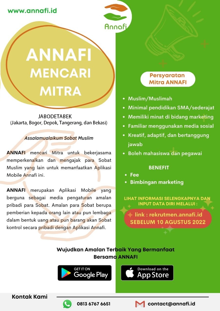 Lowongan Kerja Mitra Annafi di ANNAFI - JakartaKerja