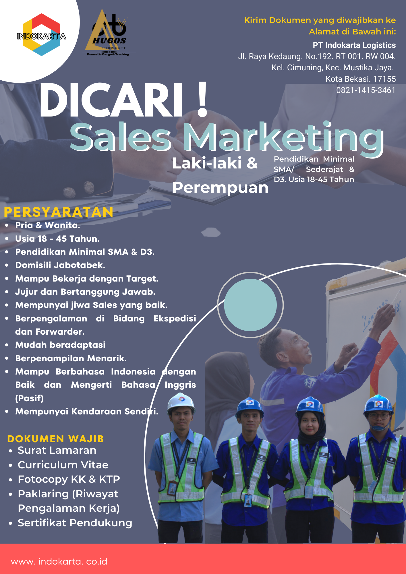 Lowongan Kerja Sales Marketing di PT. Indokarta Logistics - JakartaKerja
