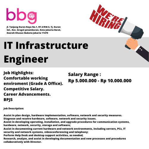 Lowongan Kerja IT Infrastructure Engineer di PT. BBG Trada Indonesia ...