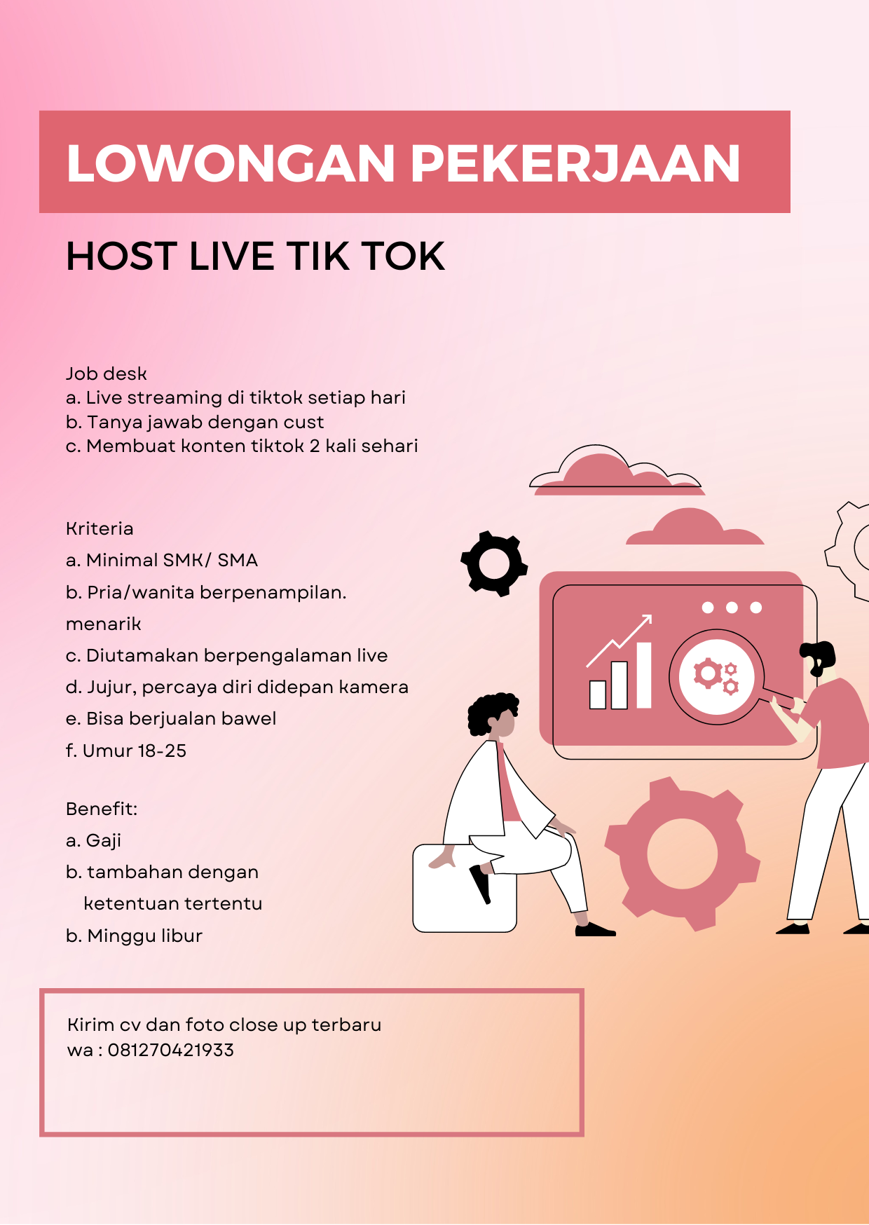 Lowongan Kerja Host Live Streaming Tiktok di Branddy Tanah Abang - JakartaKerja
