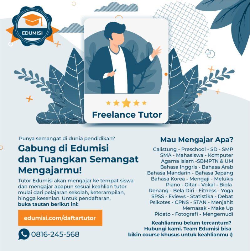 Lowongan Kerja Freelance Tutor di Edumisi - JakartaKerja