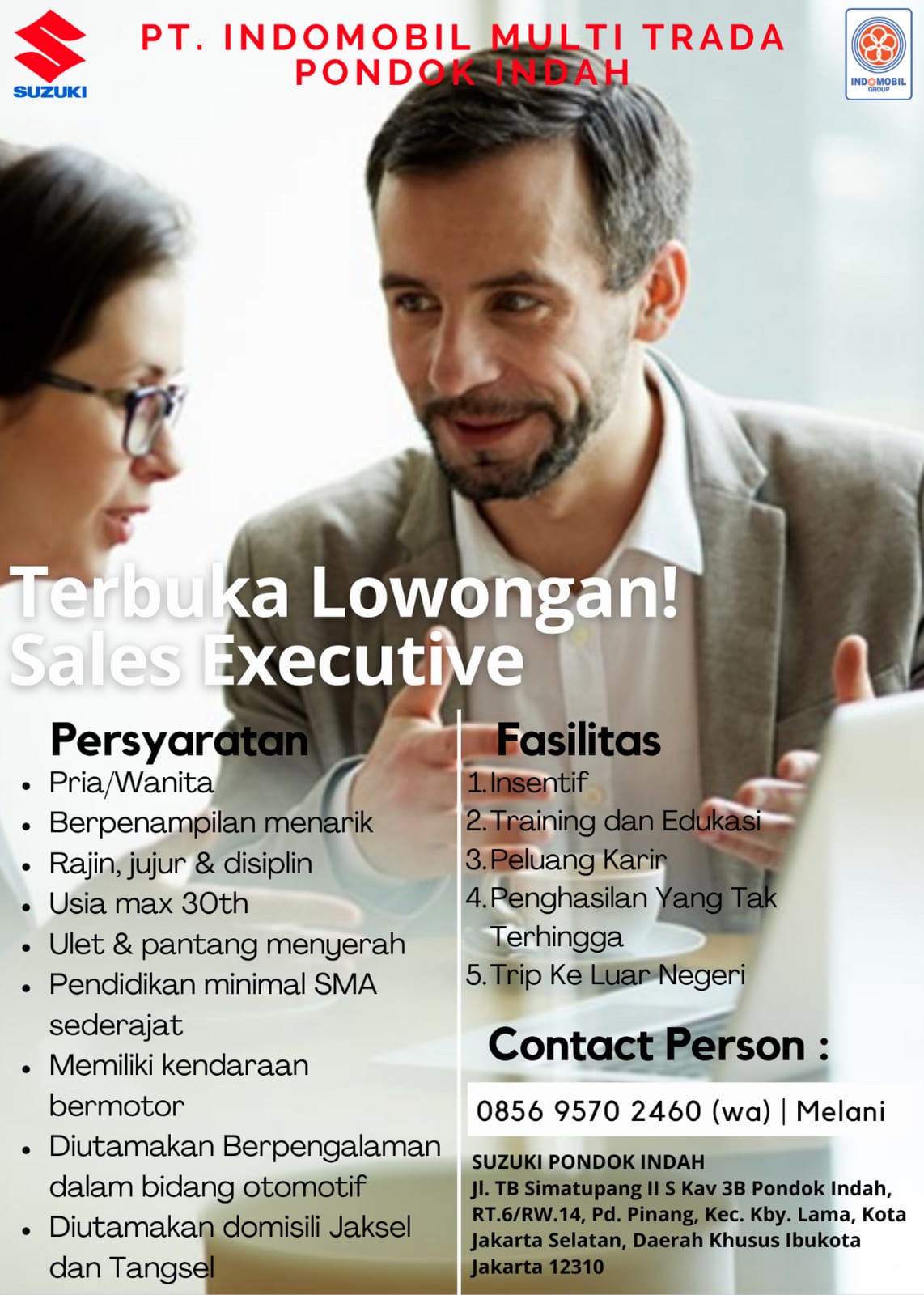 Lowongan Kerja Sales Executive di PT. Indomobil Multi Trada - JakartaKerja