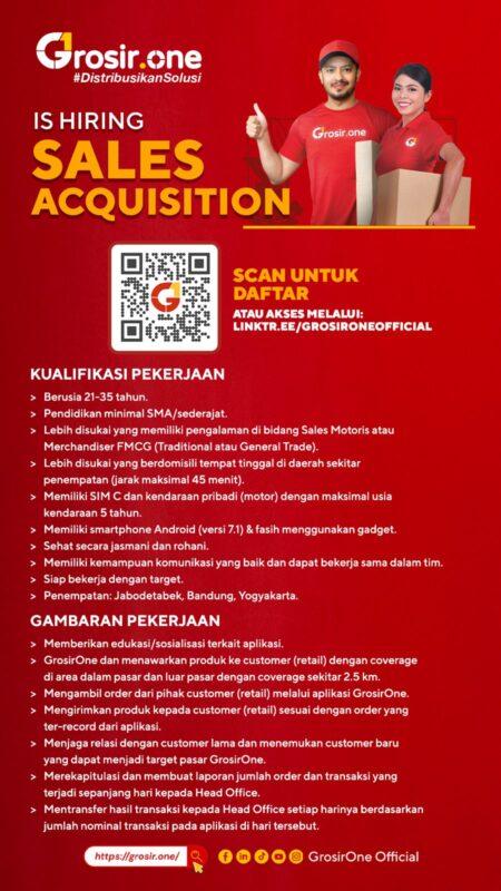 Lowongan Kerja Sales Acquisition di PT. Grosirone Prima Nusantara - JakartaKerja