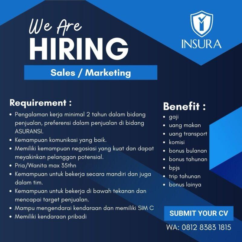 Lowongan Kerja Sales/ Marketing di PT. Insura Mitra Proteksi - JakartaKerja