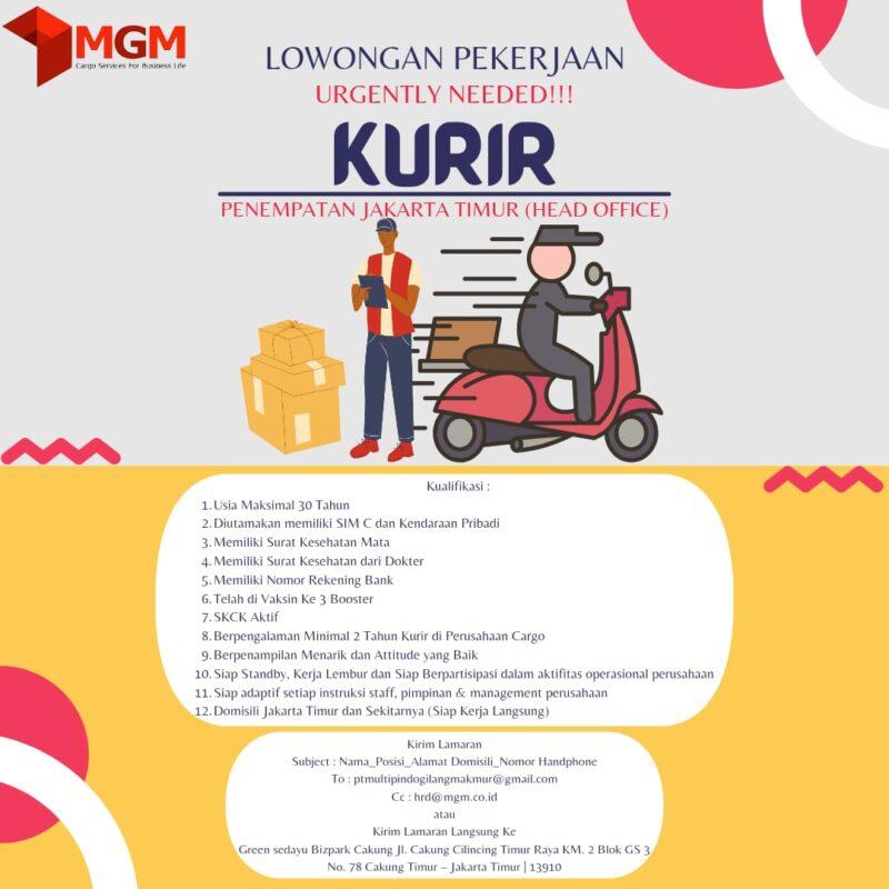 Lowongan Kerja Kurir di PT. Multipindo Gilang Makmur - JakartaKerja