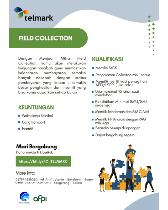 Lowongan Kerja Field Collection di PT. Telmark Integrasi Indonesia ...