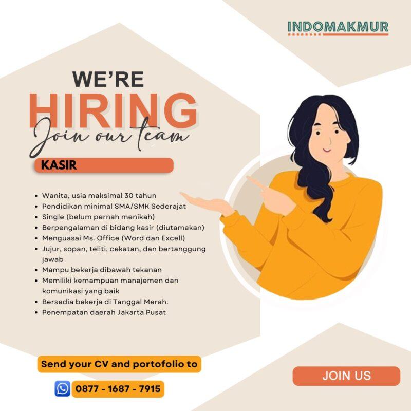 Lowongan Kerja Kasir di Minimarket Indomakmur - JakartaKerja