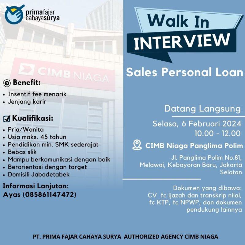 Lowongan Kerja Sales Personal Loan di PT. Prima Fajar Cahaya Surya ...
