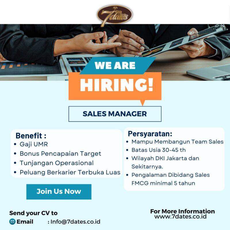 Lowongan Kerja Sales Manager di PT. Safani Indo Makmur (7dates ...