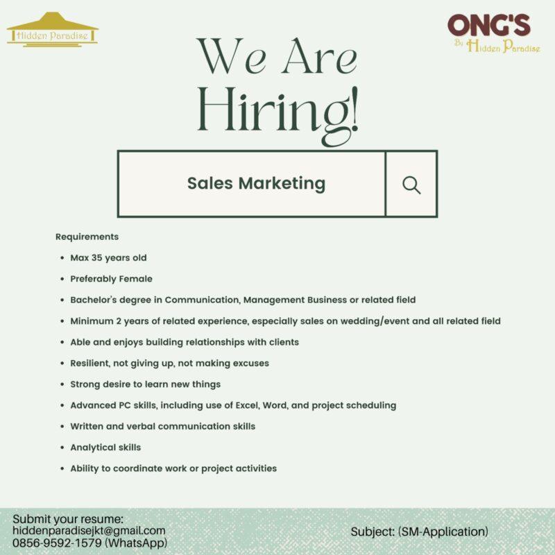 Lowongan Kerja Sales Marketing - Finance - Barista - Digital Marketing ...