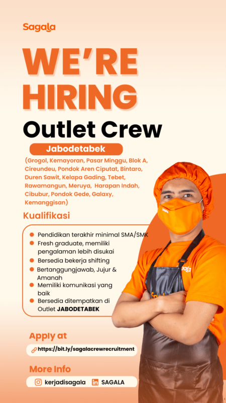 Lowongan Kerja Outlet Crew di Sagala Group - JakartaKerja