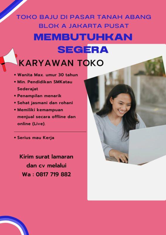 Lowongan Kerja Karyawan Toko di Toko Sinar Rejeki Baby - JakartaKerja