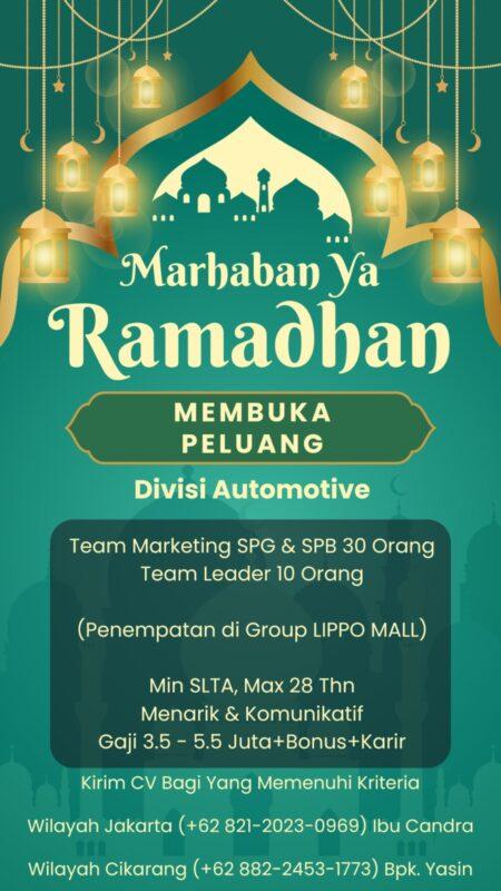 Lowongan Kerja Team Marketing SPG & SPB - Team Leader di PT. Berkah Jaya Platinum - JakartaKerja