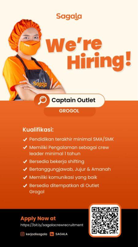 Lowongan Kerja Captain Outlet - Outlet Crew di Sagala Group - JakartaKerja