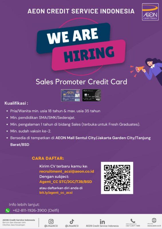 Lowongan Kerja AEON Credit Card Sales Promotor (SPG/SPB) di AEON Credit ...