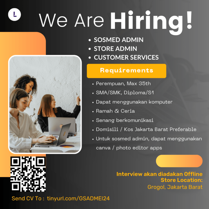 Lowongan Kerja Sosmed Admin Customer Service Admin Marketplace Di