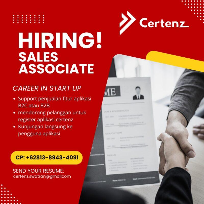 Lowongan Kerja Sales Associate di PT. Certenz Swatran Bhagyatra ...