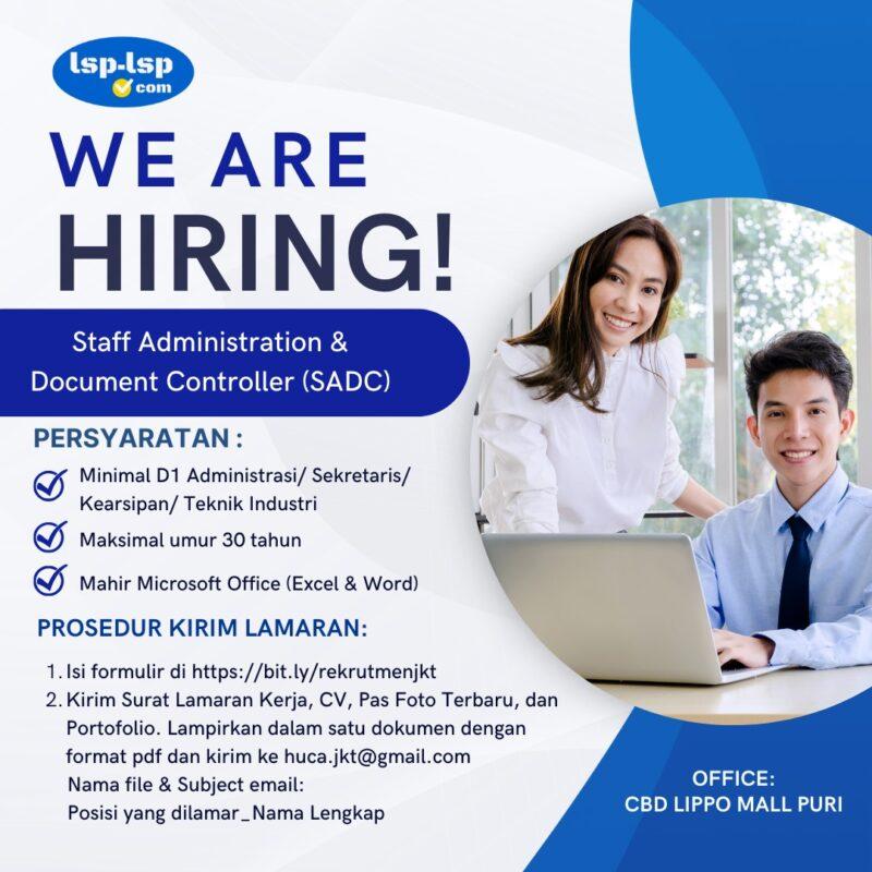 Lowongan Kerja Administration Staff di LSP LSP DOT COM - JakartaKerja