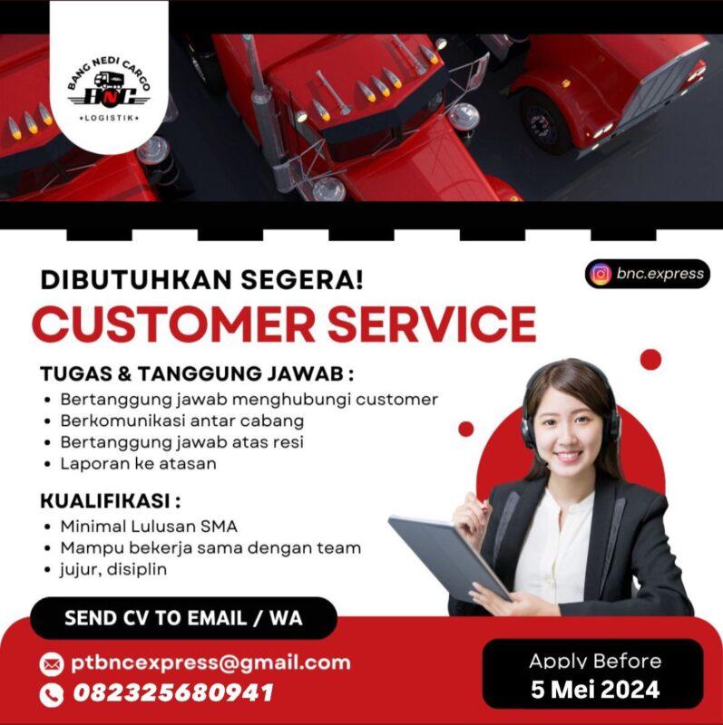 Lowongan Kerja Customer Service di PT. BNC Express - JakartaKerja